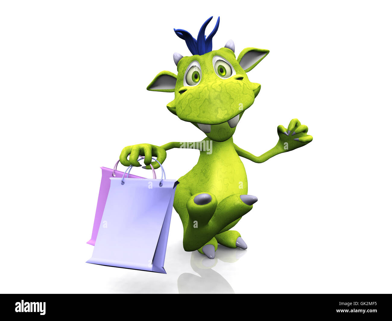 shopping monster dragon Stock Photo - Alamy