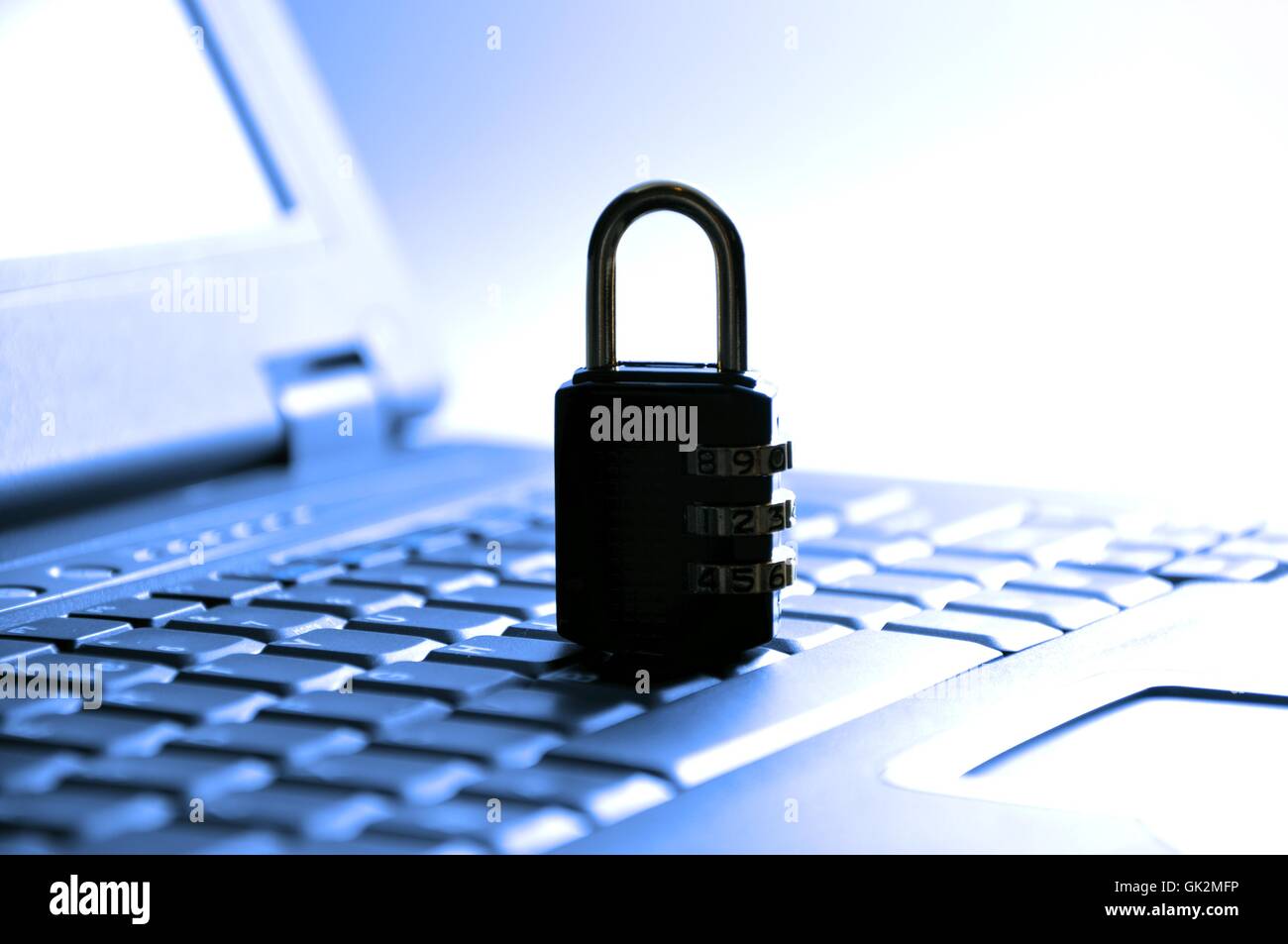 lock laptop notebook Stock Photo - Alamy