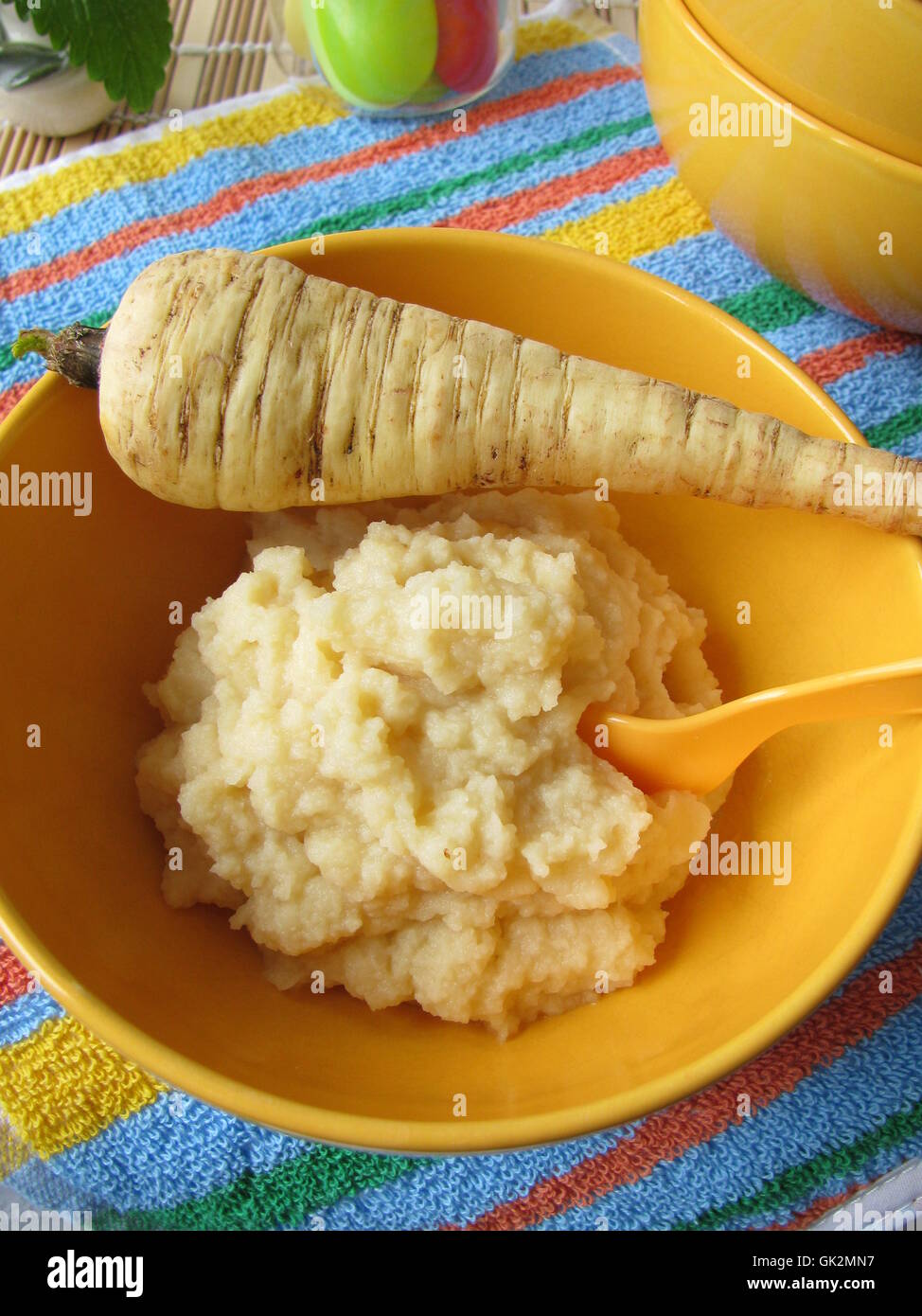baby food from parsnips Stock Photo - Alamy