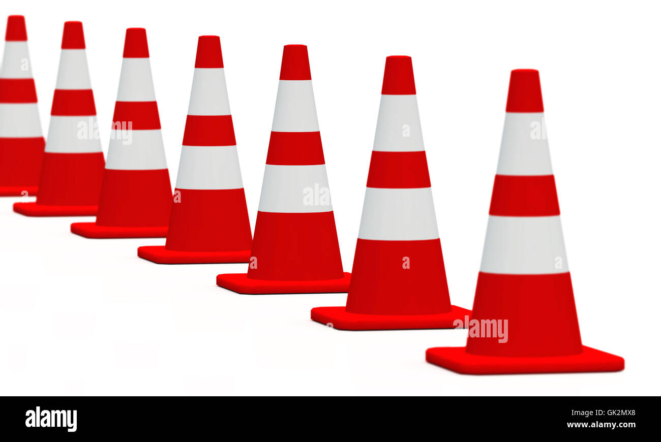 diagonal - 3d construction pylons - 02 Stock Photo - Alamy