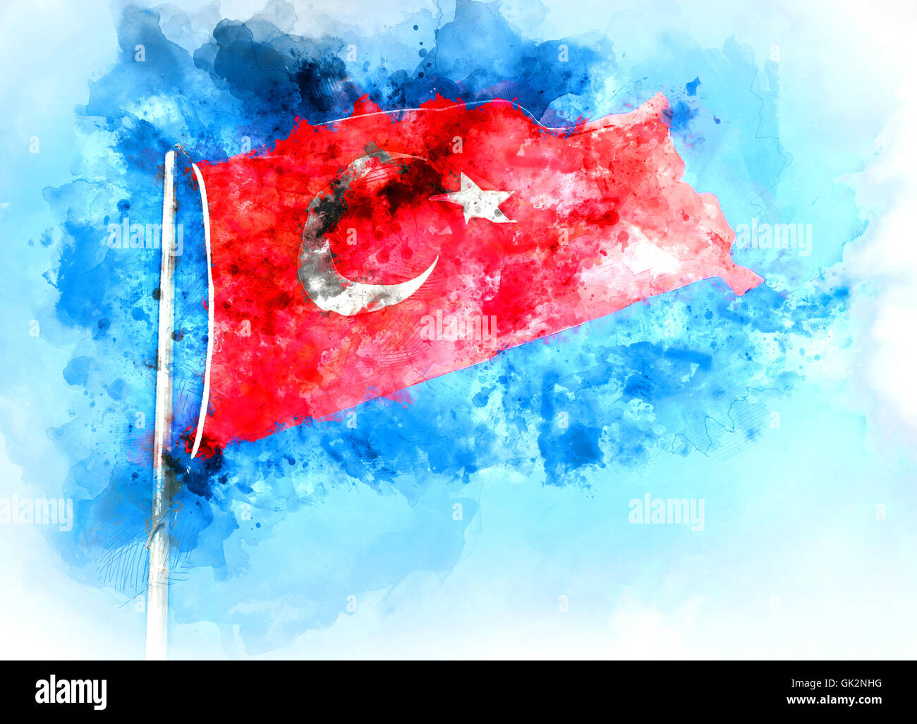 Flag of Turkey Stock Photo - Alamy