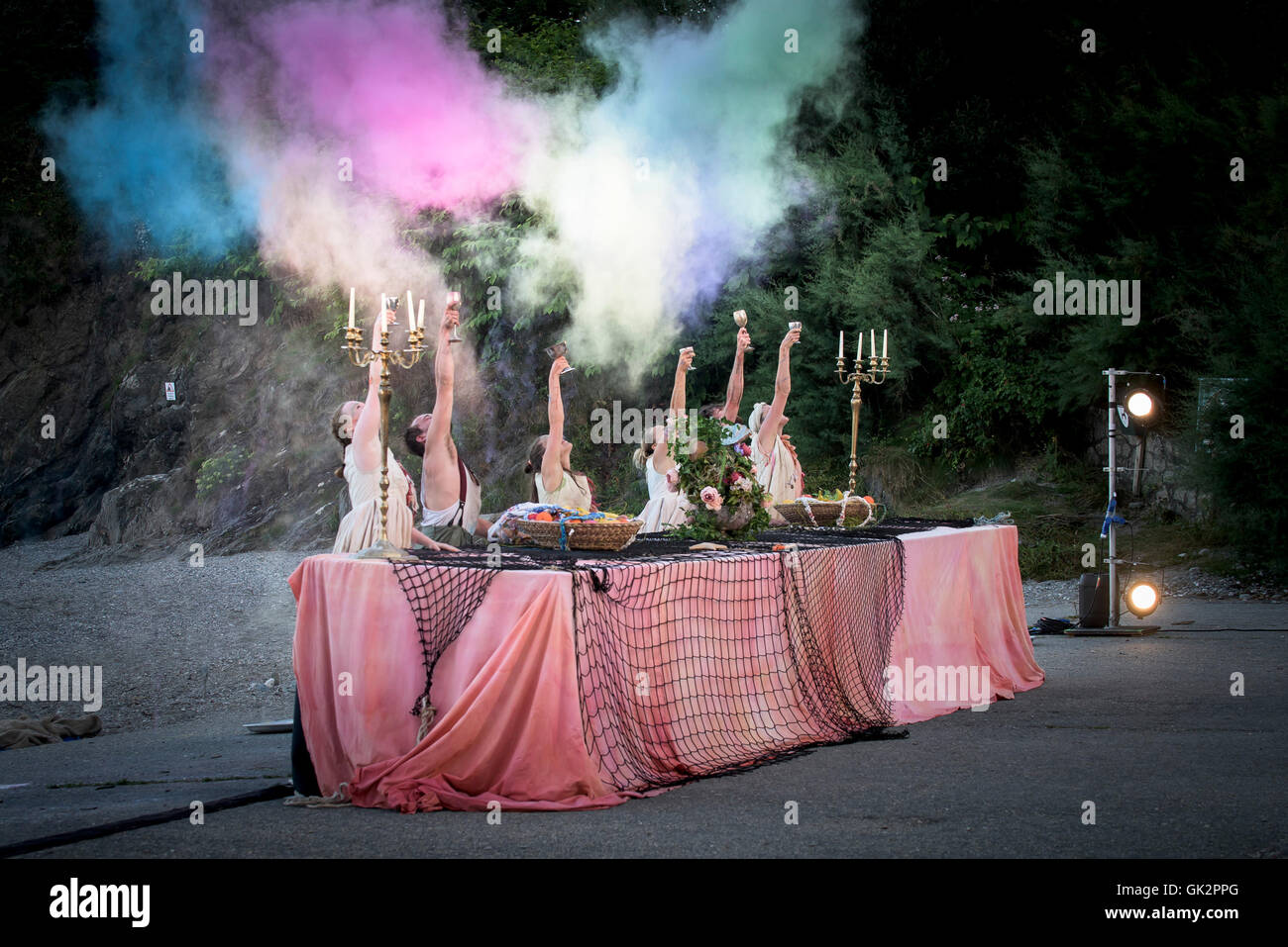 Cscape Dance Company performing their spectacular Neptunalia at Trebah ...