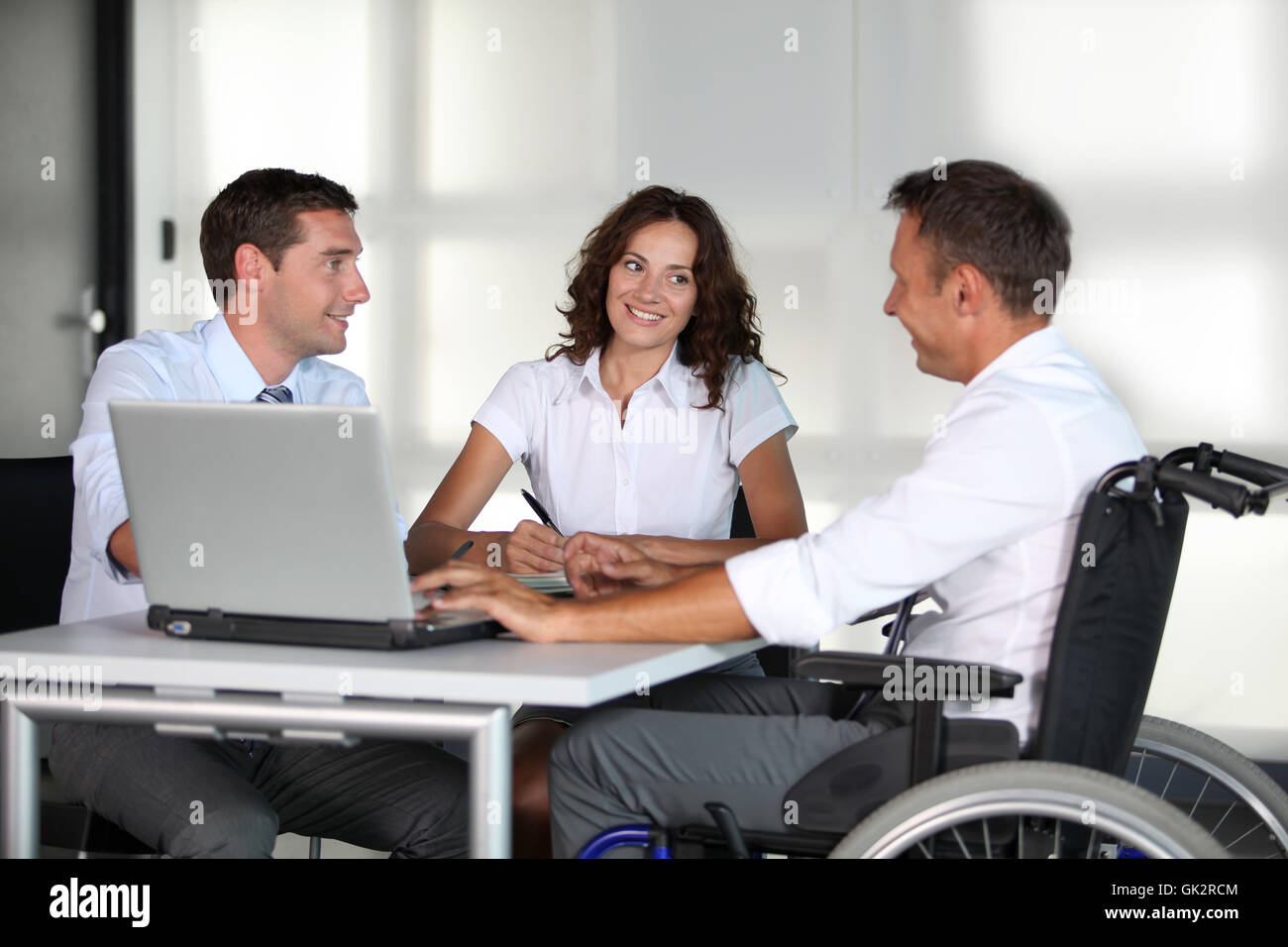 wheelchair office presentation Stock Photo - Alamy