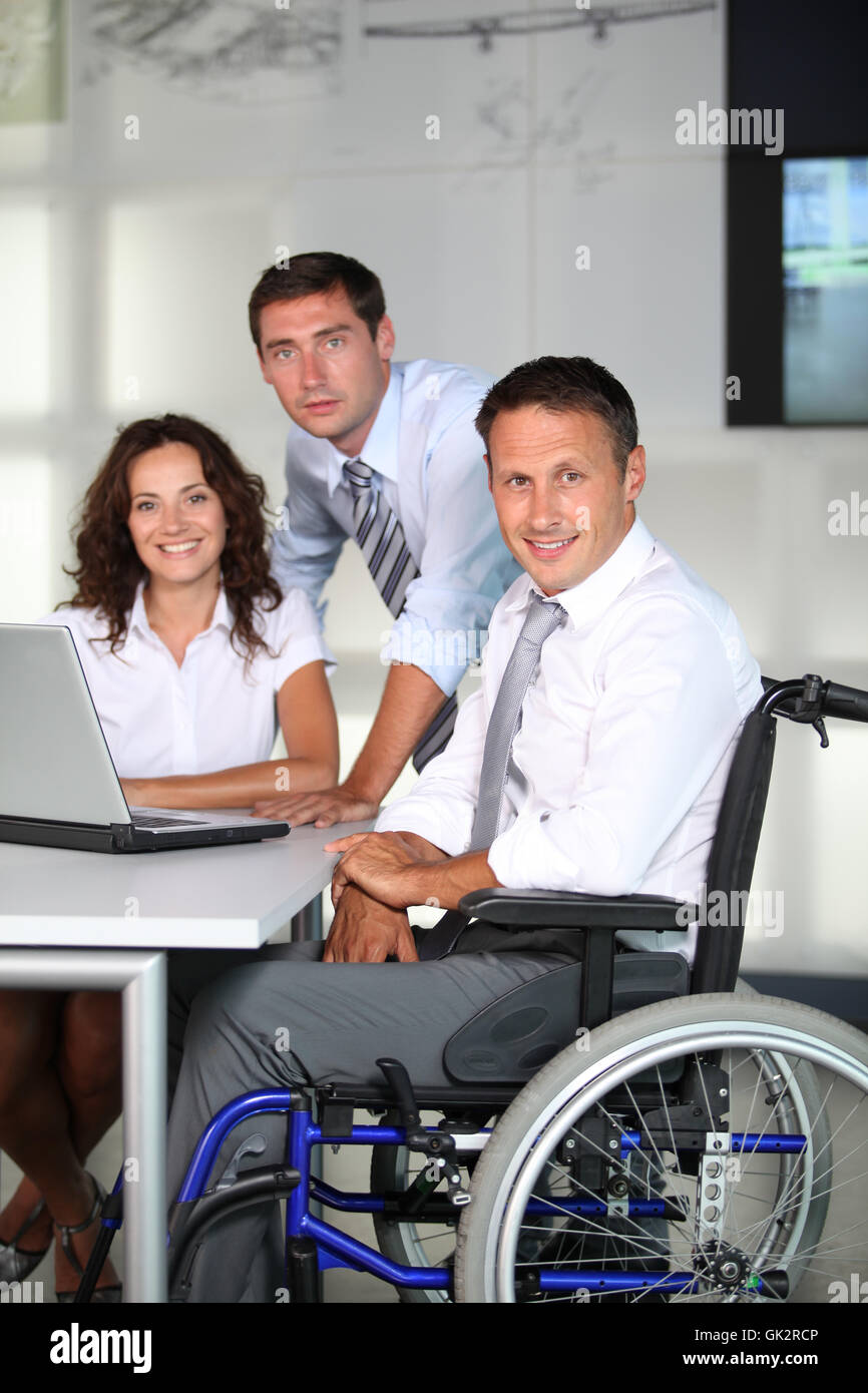 wheelchair office presentation Stock Photo - Alamy