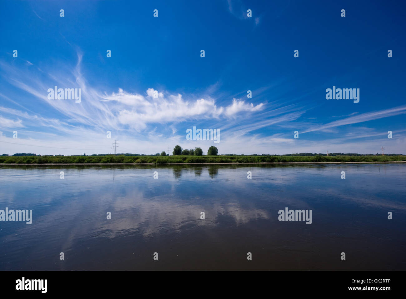 river and blue sky Stock Photo - Alamy