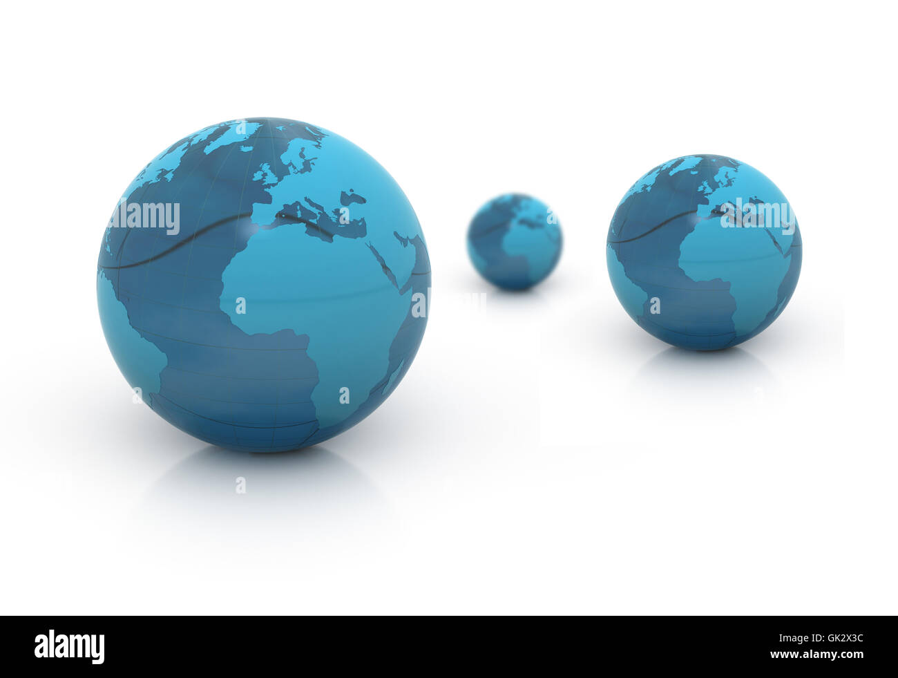 Blue line earth globe icon hi-res stock photography and images - Alamy
