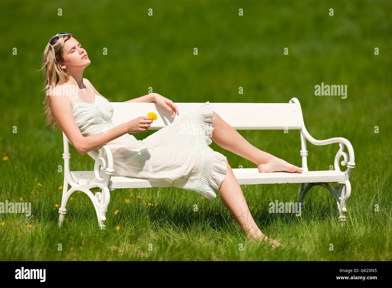 woman relaxation park Stock Photo - Alamy