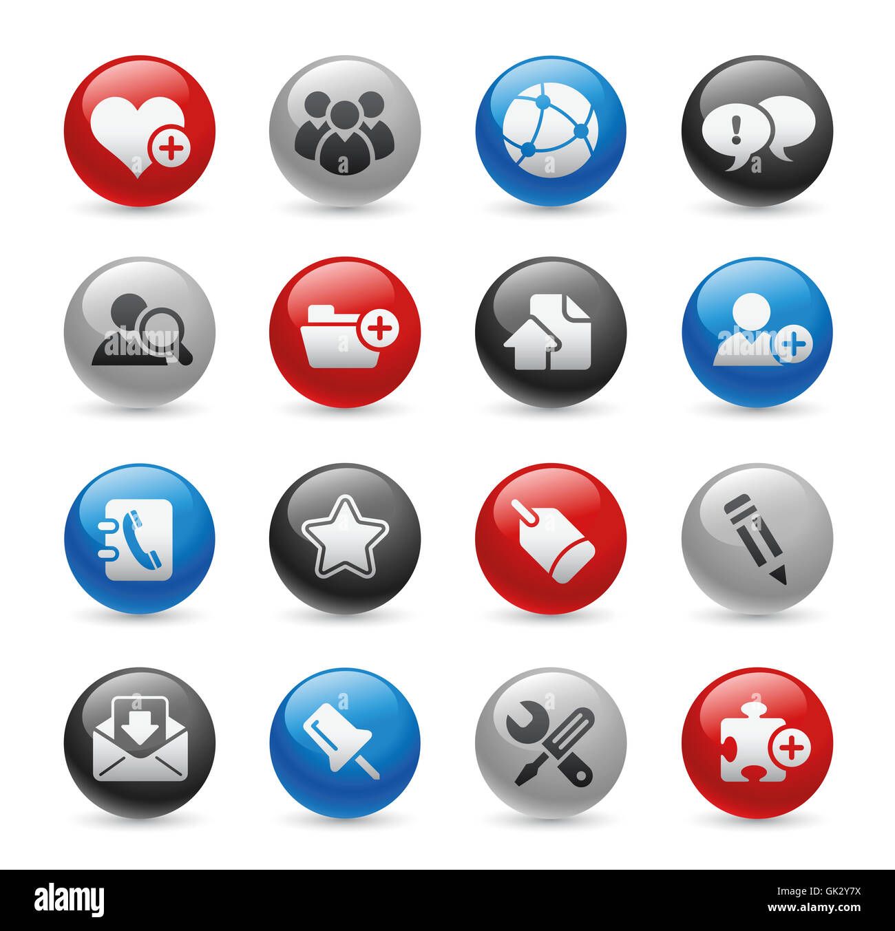 Social media icons star hi-res stock photography and images - Alamy