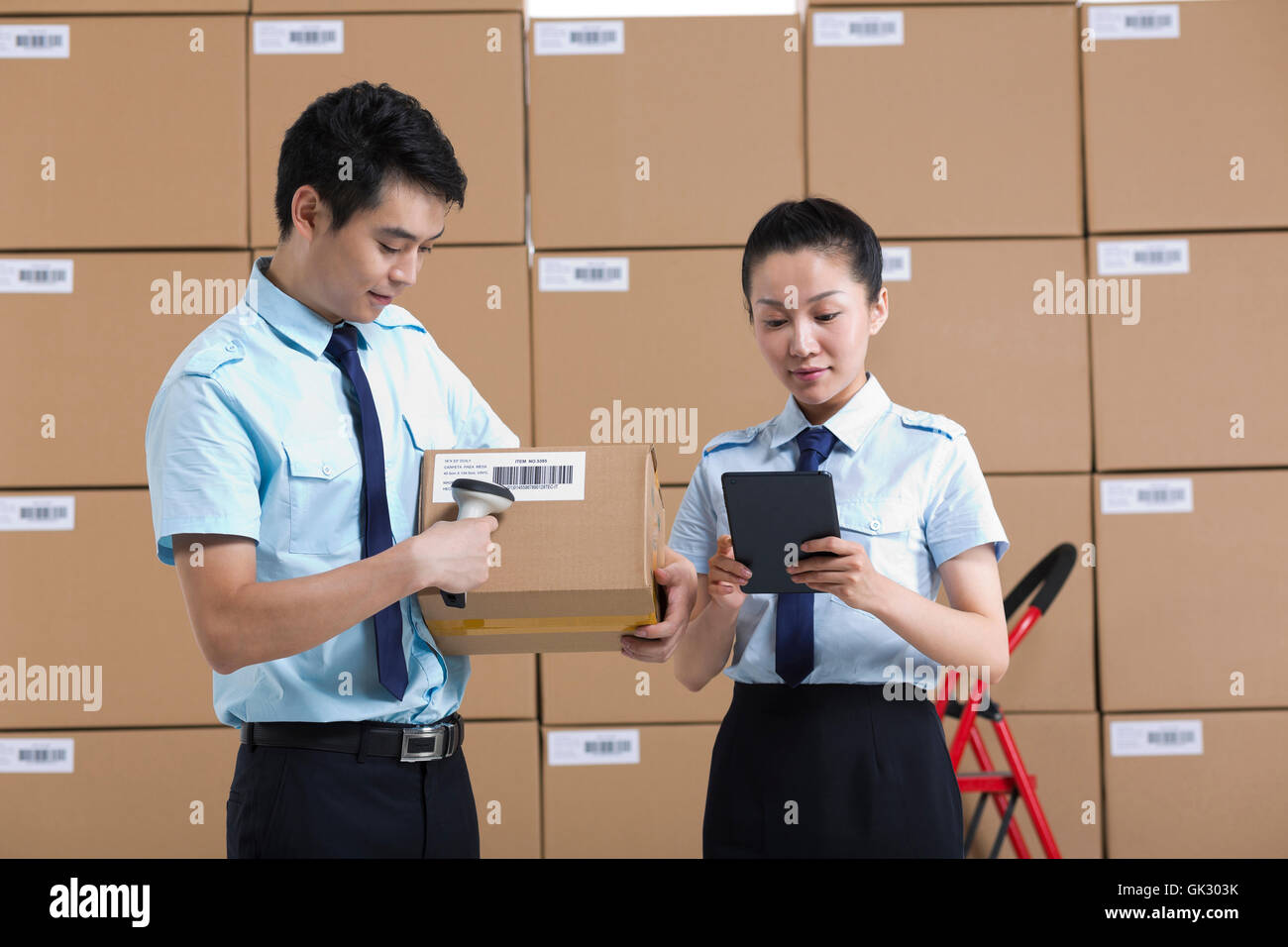 Logistics warehouse staff Stock Photo - Alamy