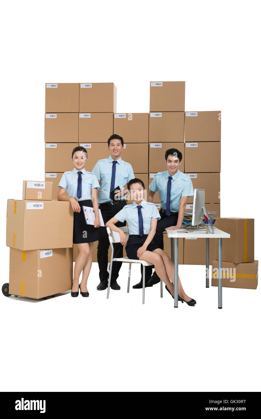 Logistics warehouse staff Stock Photo - Alamy