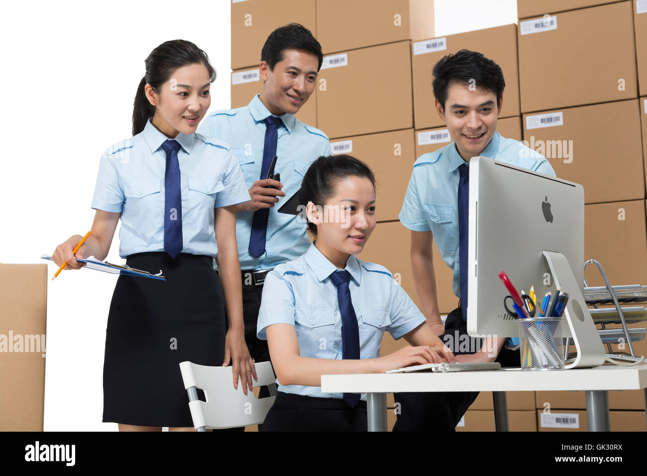 Logistics warehouse staff Stock Photo - Alamy