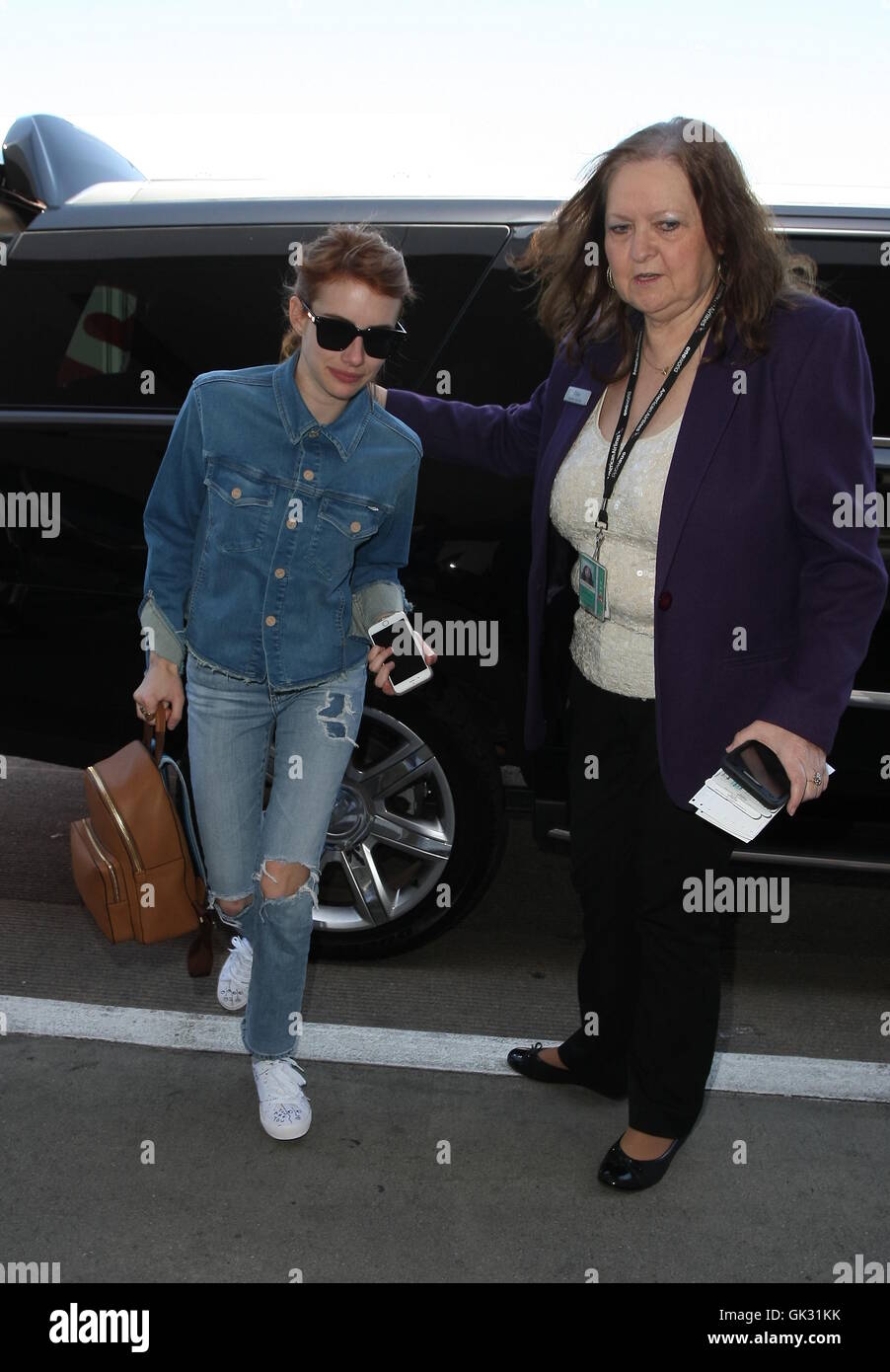Emma Roberts at Los Angeles International Airport (LAX) Featuring: Emma ...