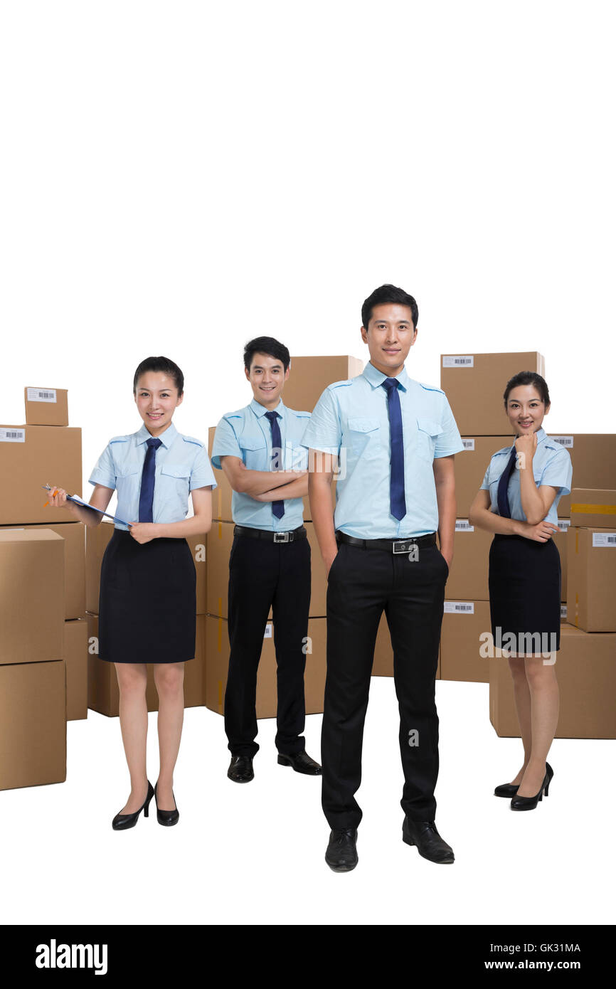 Logistics warehouse staff photo Stock Photo - Alamy