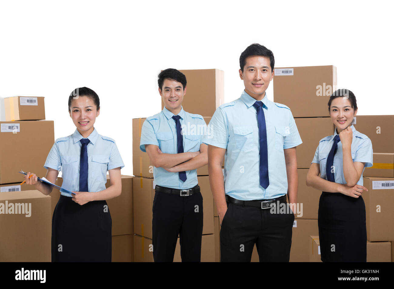 Logistics warehouse staff photo Stock Photo - Alamy