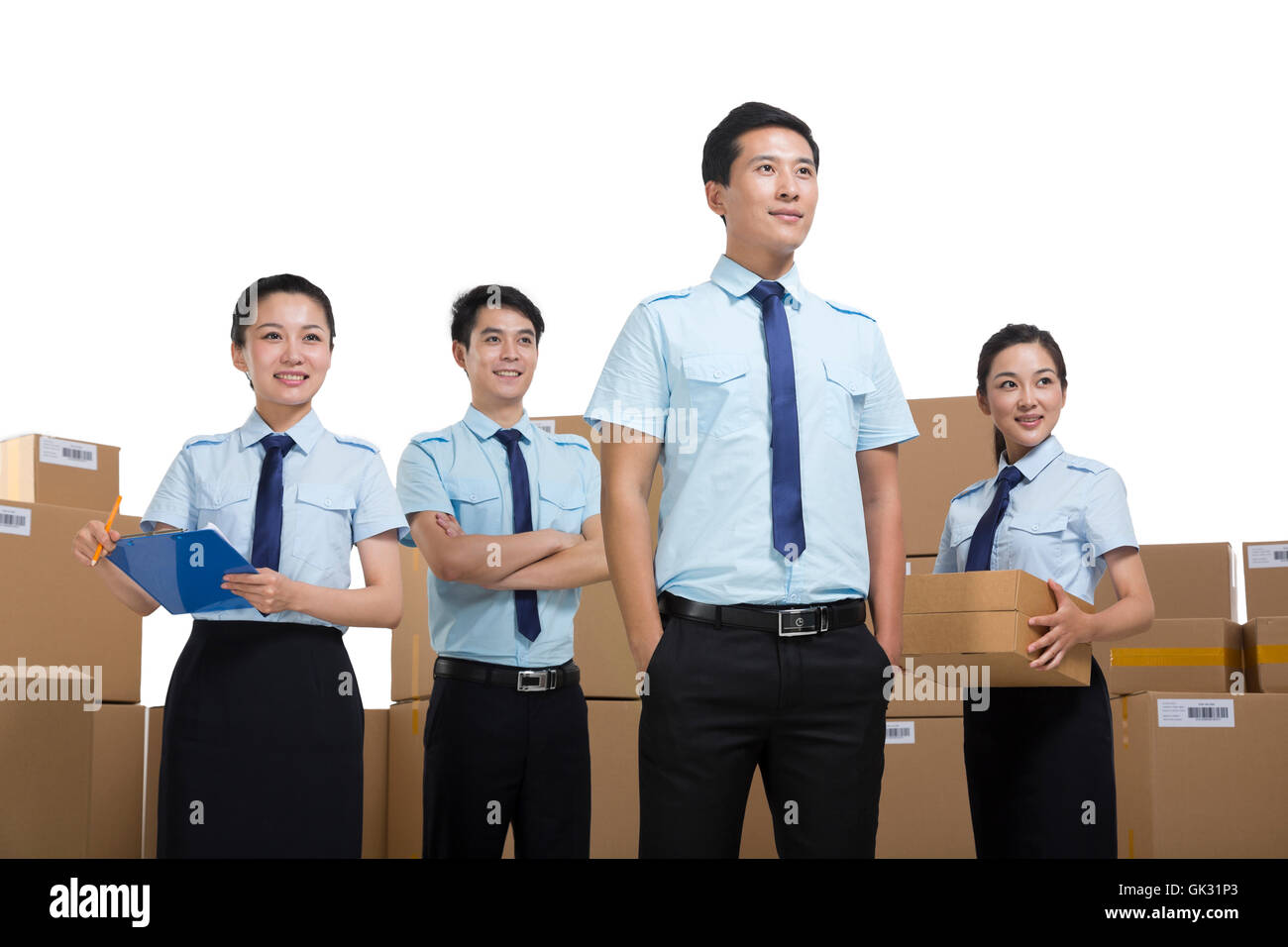 Logistics warehouse staff photo Stock Photo - Alamy