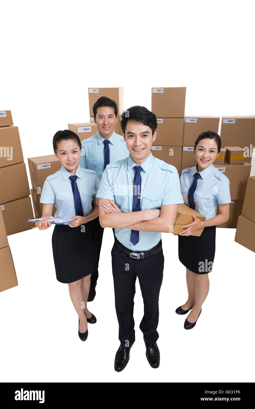 Logistics warehouse staff photo Stock Photo - Alamy