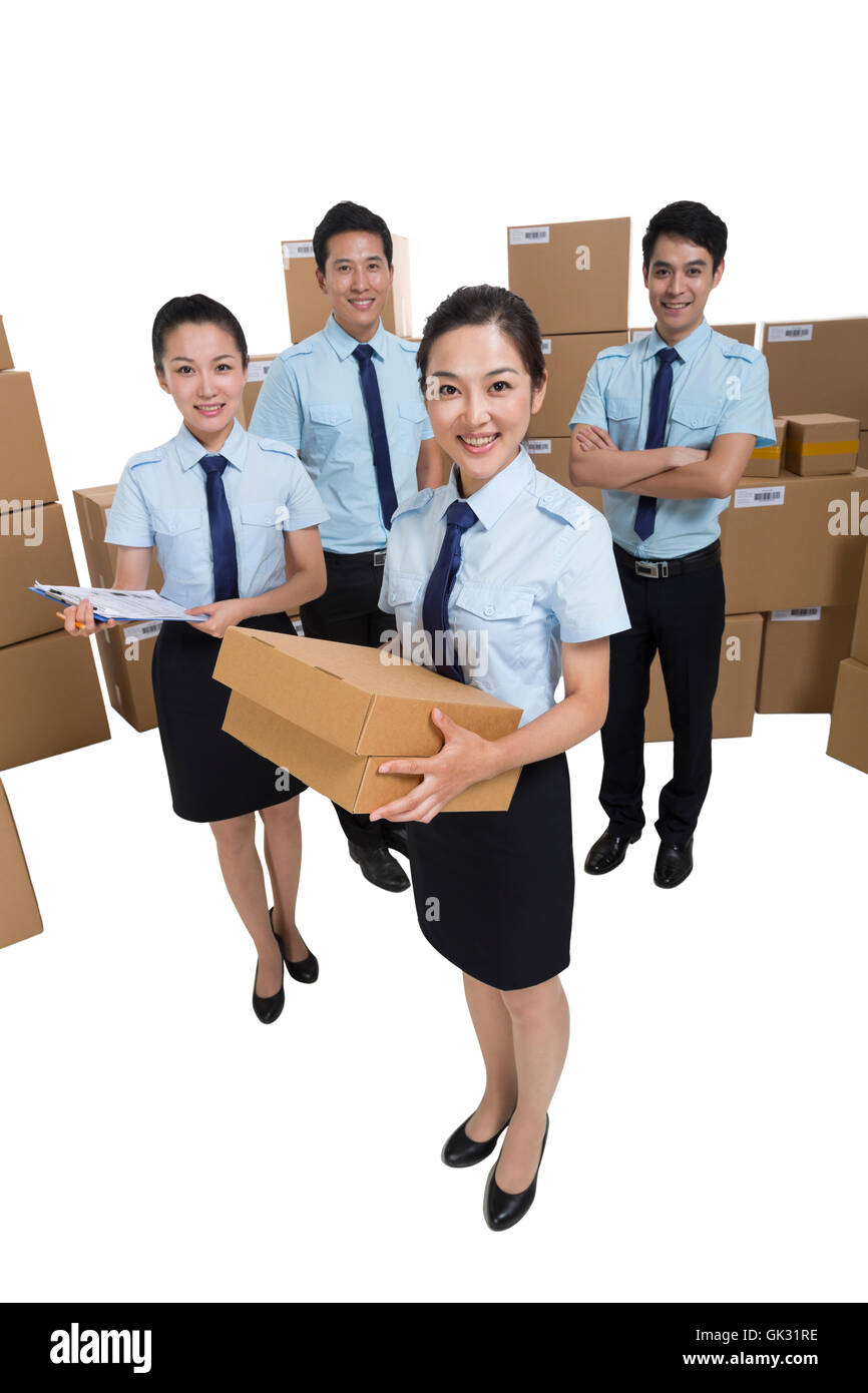 Logistics warehouse staff photo Stock Photo - Alamy