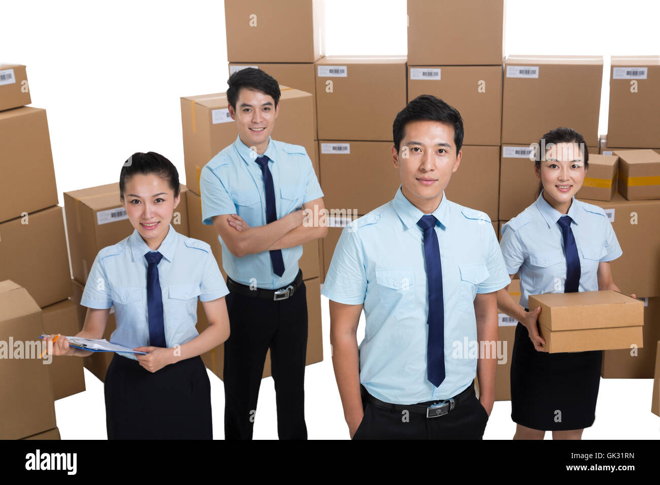 Logistics warehouse staff photo Stock Photo - Alamy