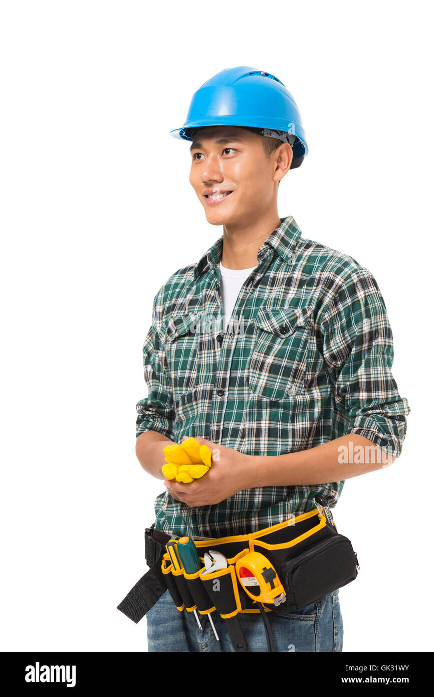 Young construction worker Stock Photo - Alamy