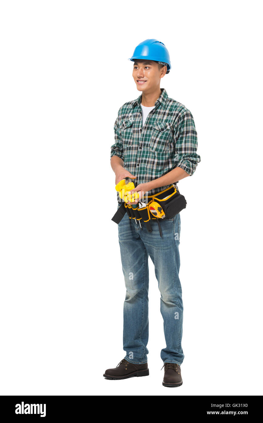 Young construction worker Stock Photo - Alamy