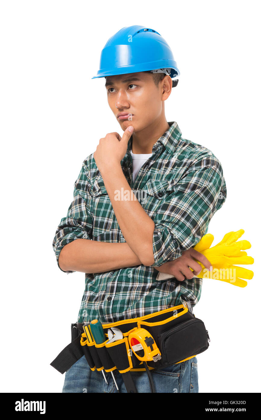 Young construction worker Stock Photo - Alamy