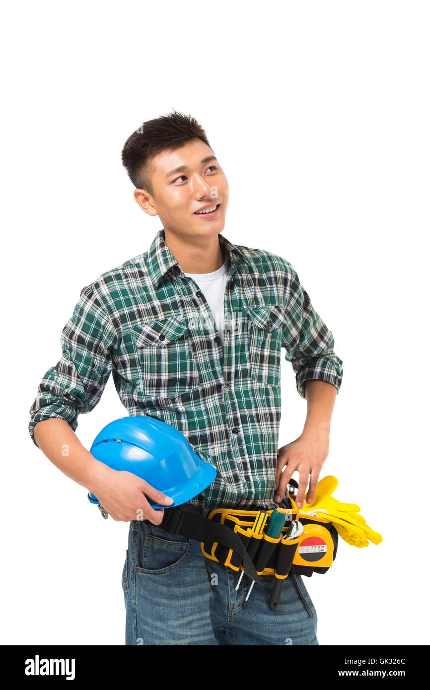Young construction worker Stock Photo - Alamy
