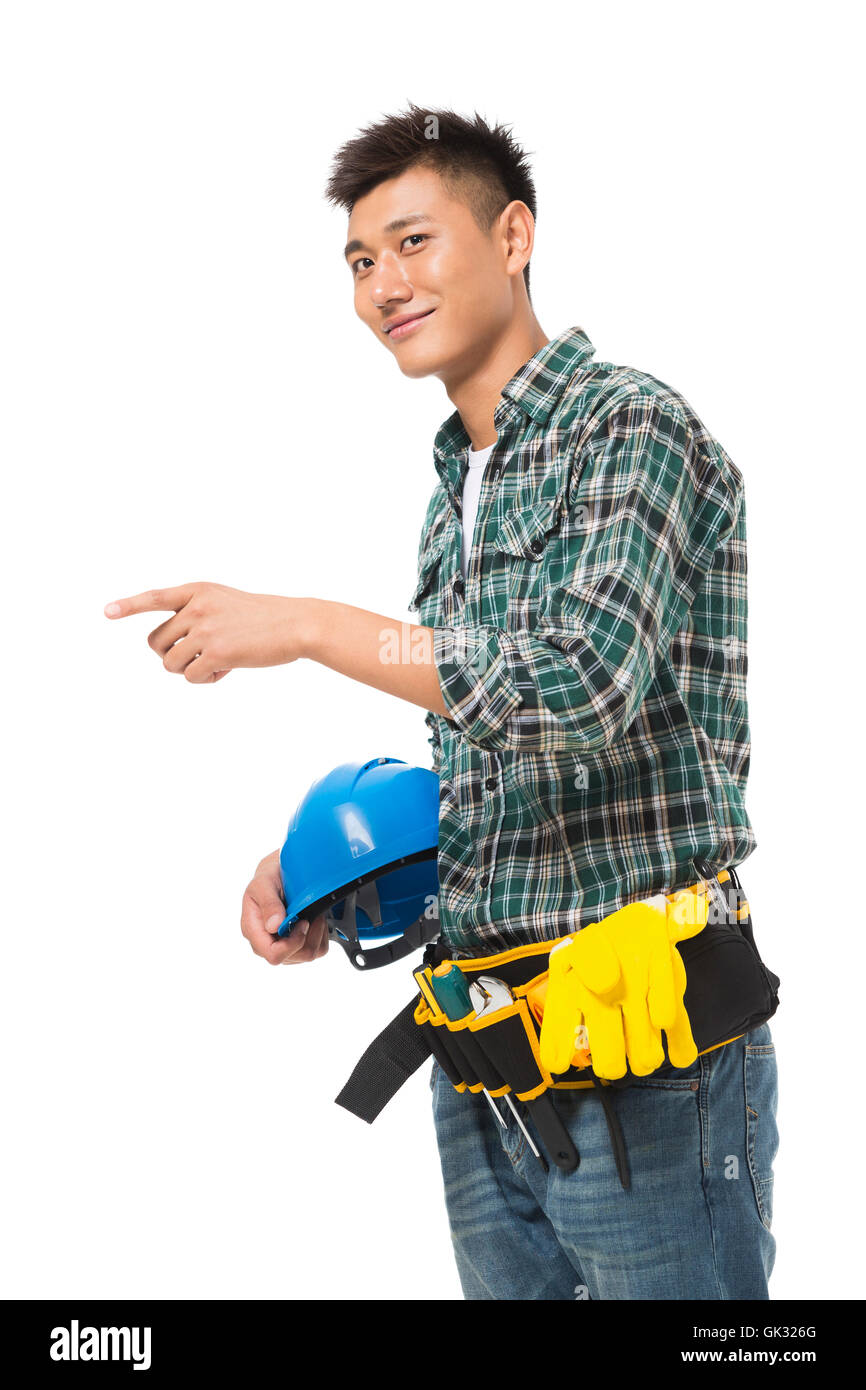 Young construction worker Stock Photo - Alamy