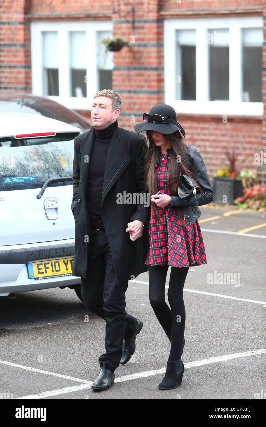 David Gest's funeral at Golder's Green Crematorium Featuring: Chris ...