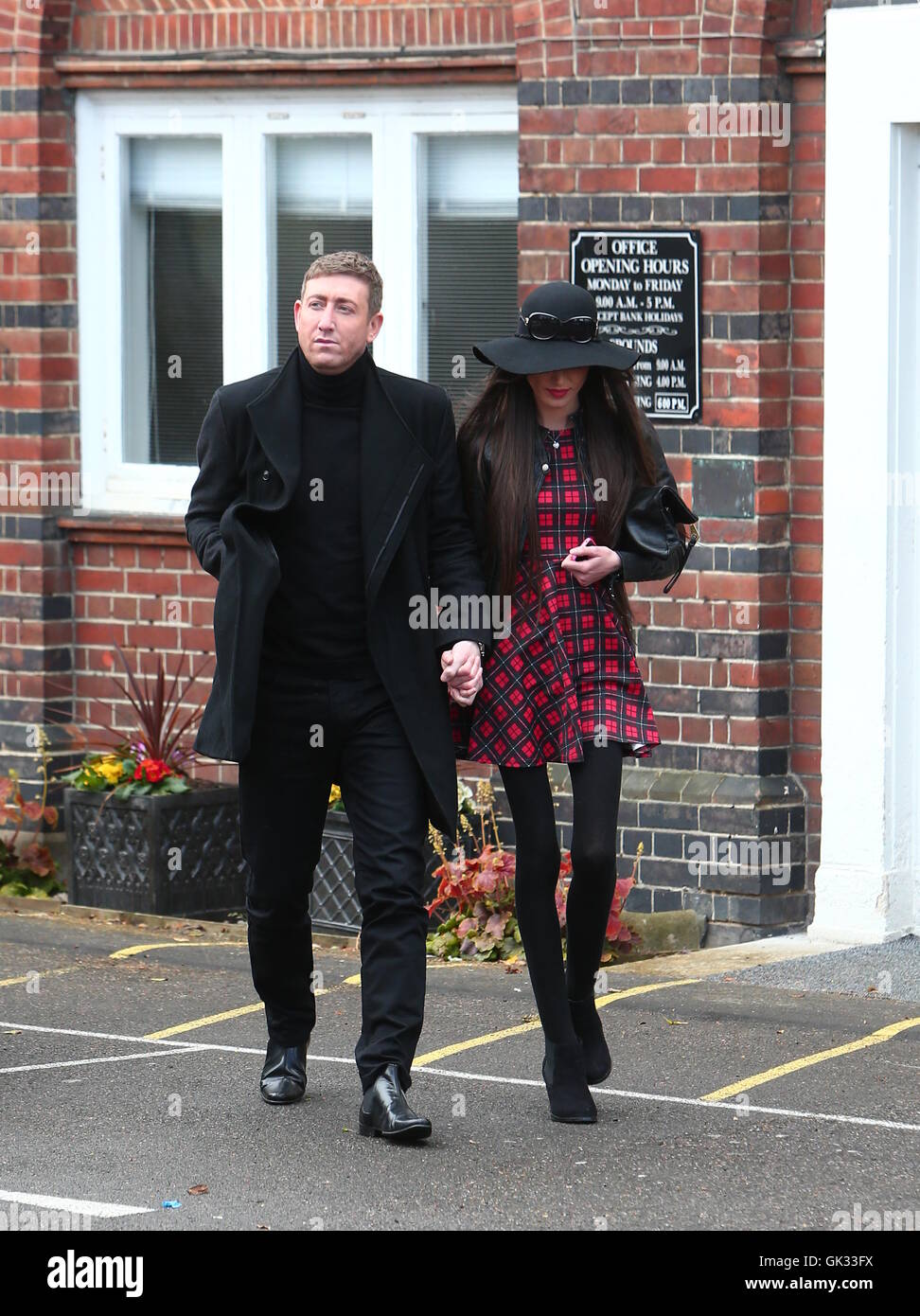 David Gest's funeral at Golder's Green Crematorium Featuring: Chris ...