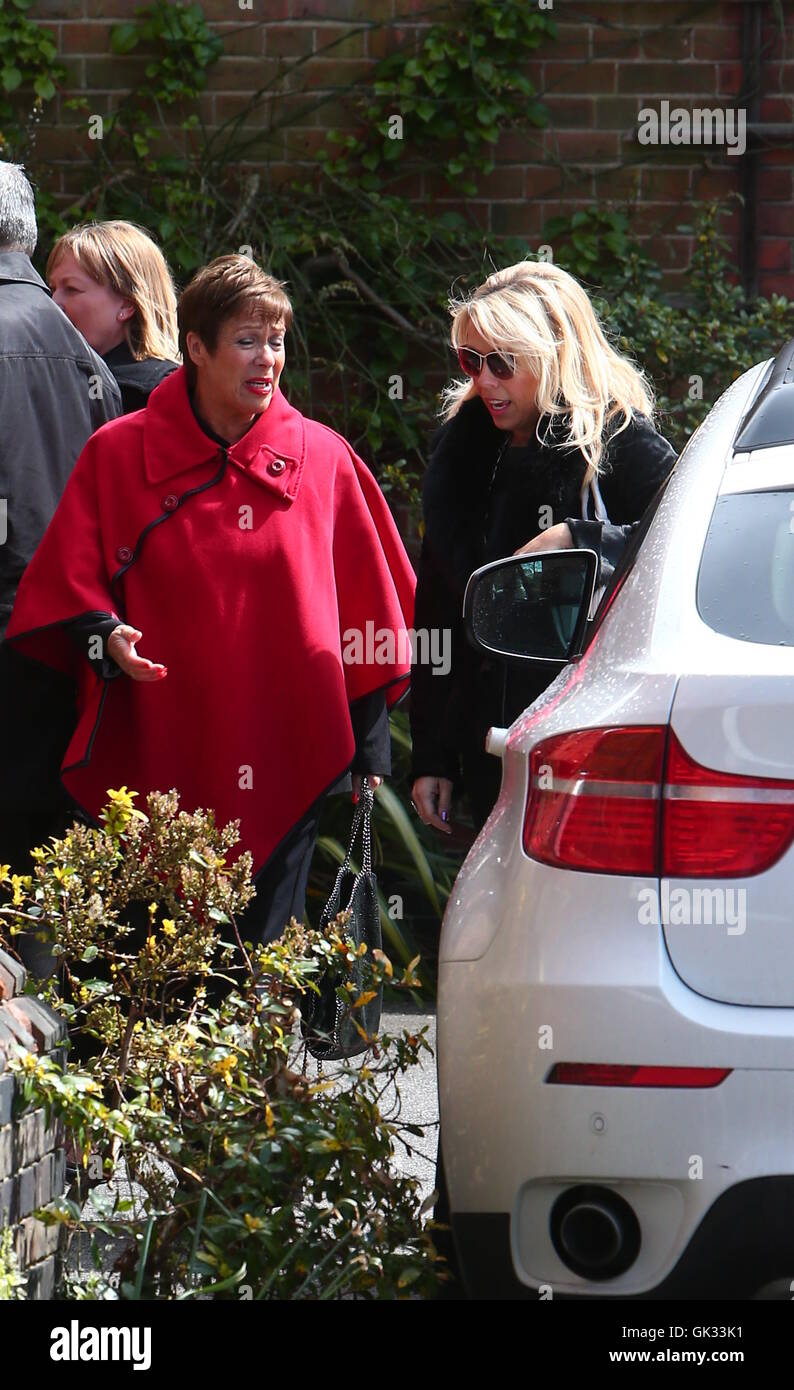 David Gest's funeral at Golder's Green Crematorium Featuring: Denise ...