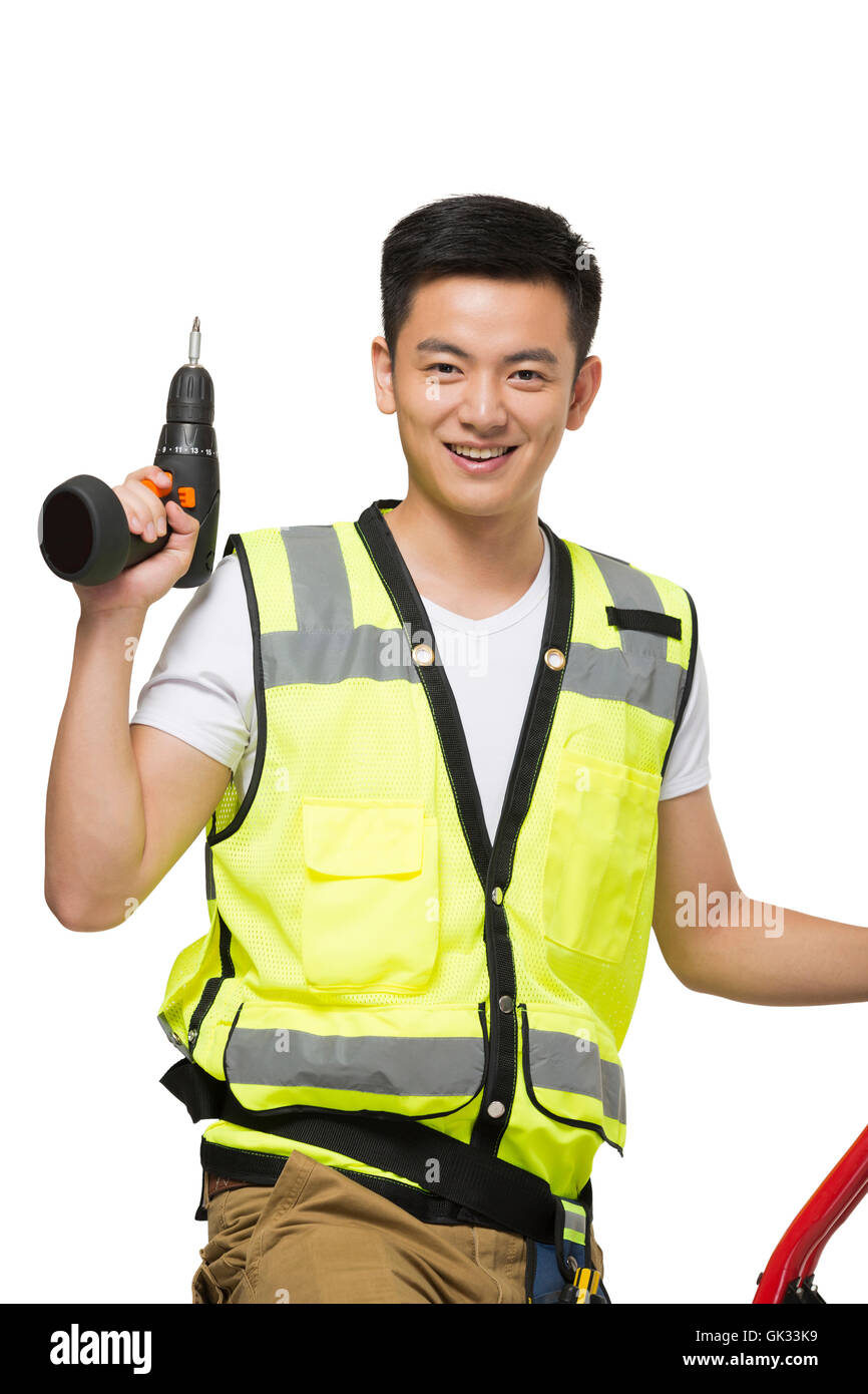 Young construction worker Stock Photo - Alamy