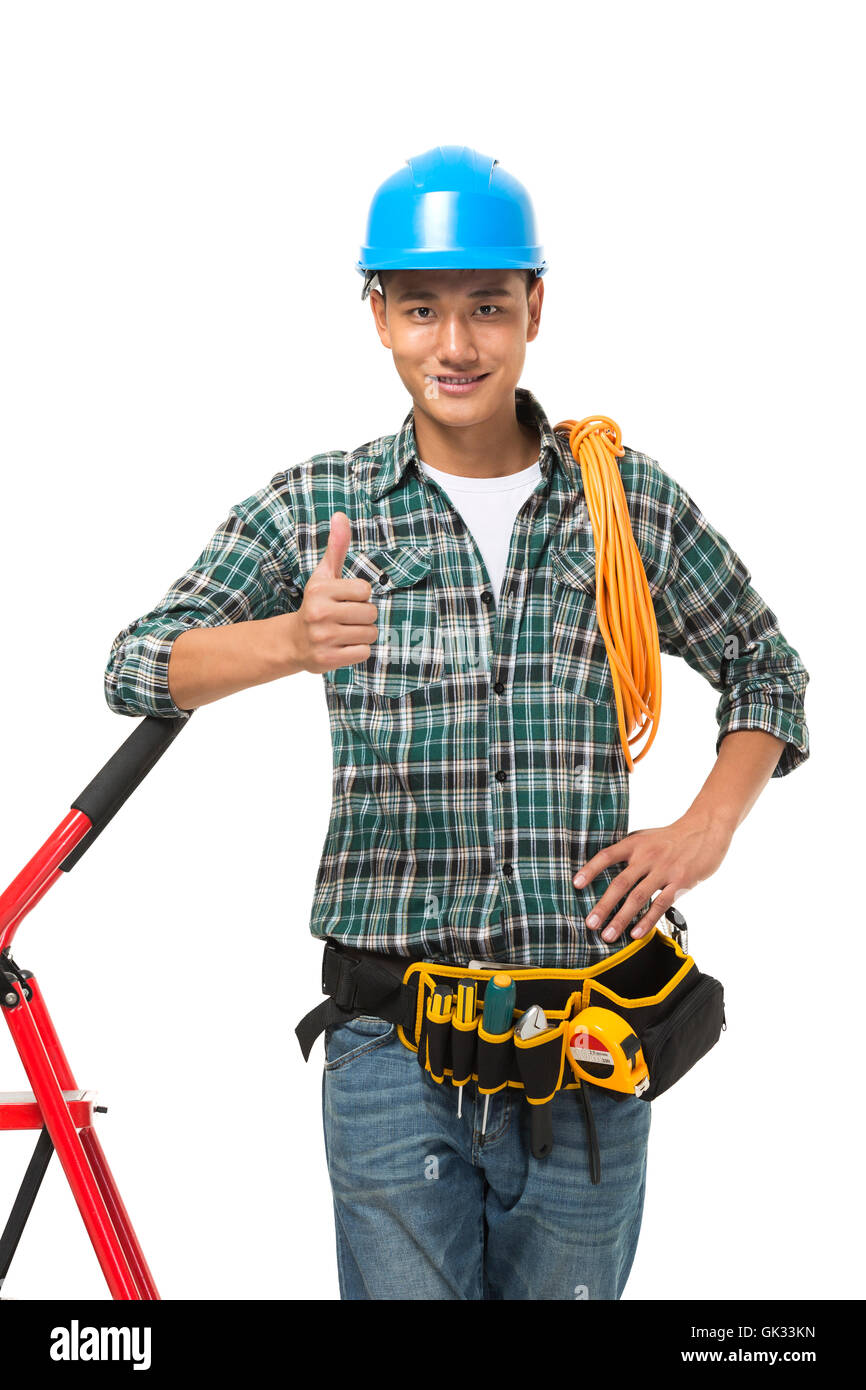 Young construction worker Stock Photo - Alamy
