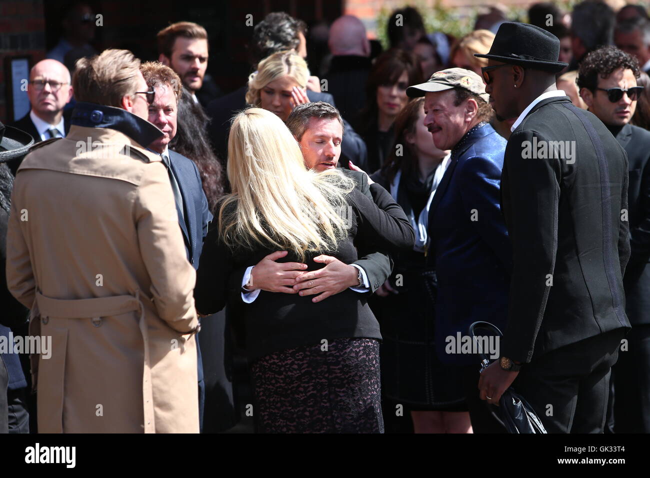 David Gest's funeral at Golder's Green Crematorium Featuring: Dean ...