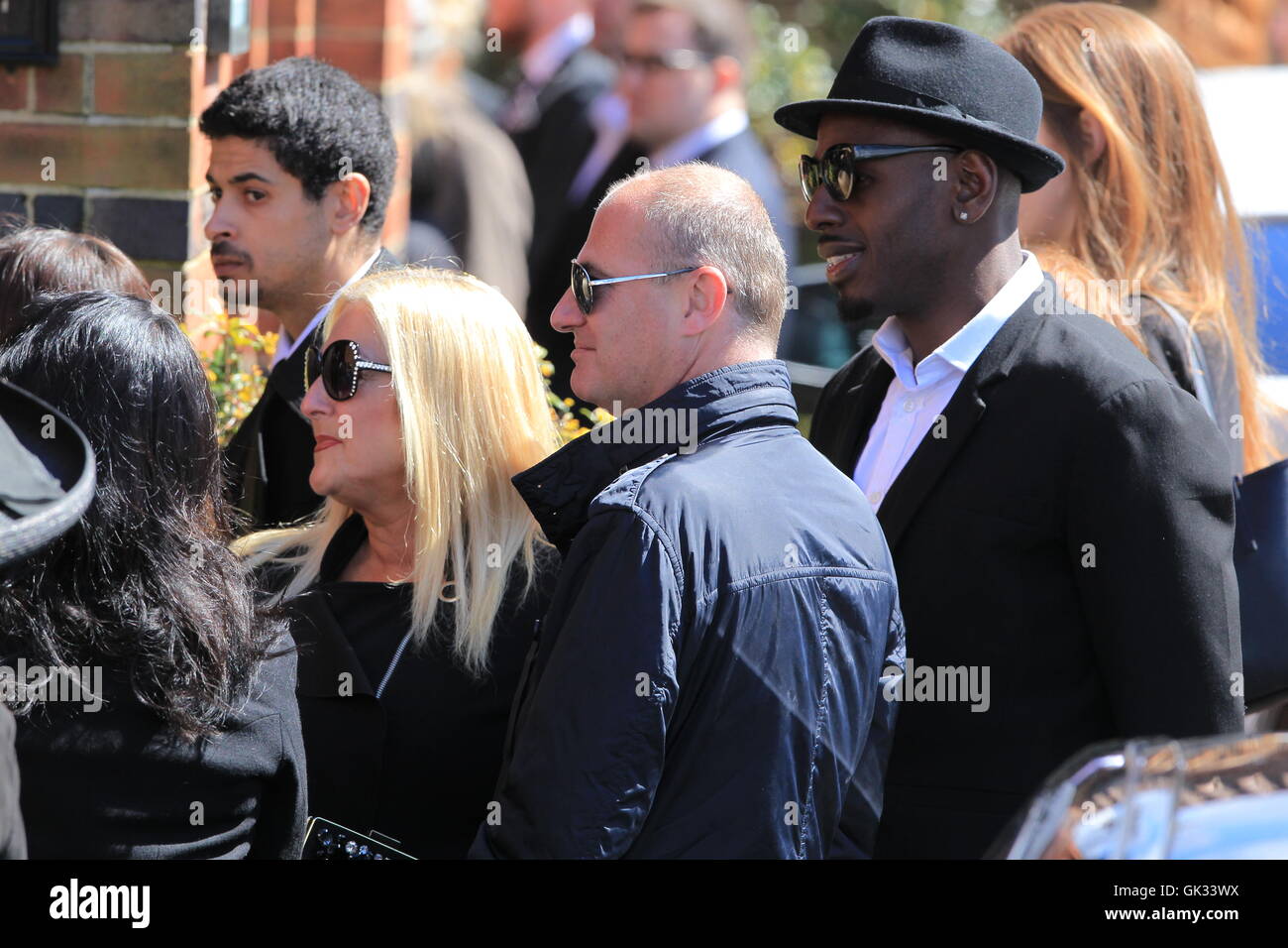 David Gest's funeral at Golder's Green Crematorium Featuring: Vanessa ...