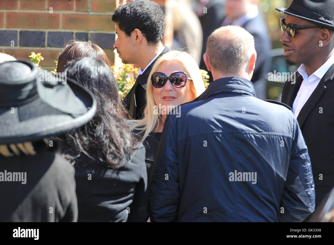 David Gest's funeral at Golder's Green Crematorium Featuring: Vanessa ...