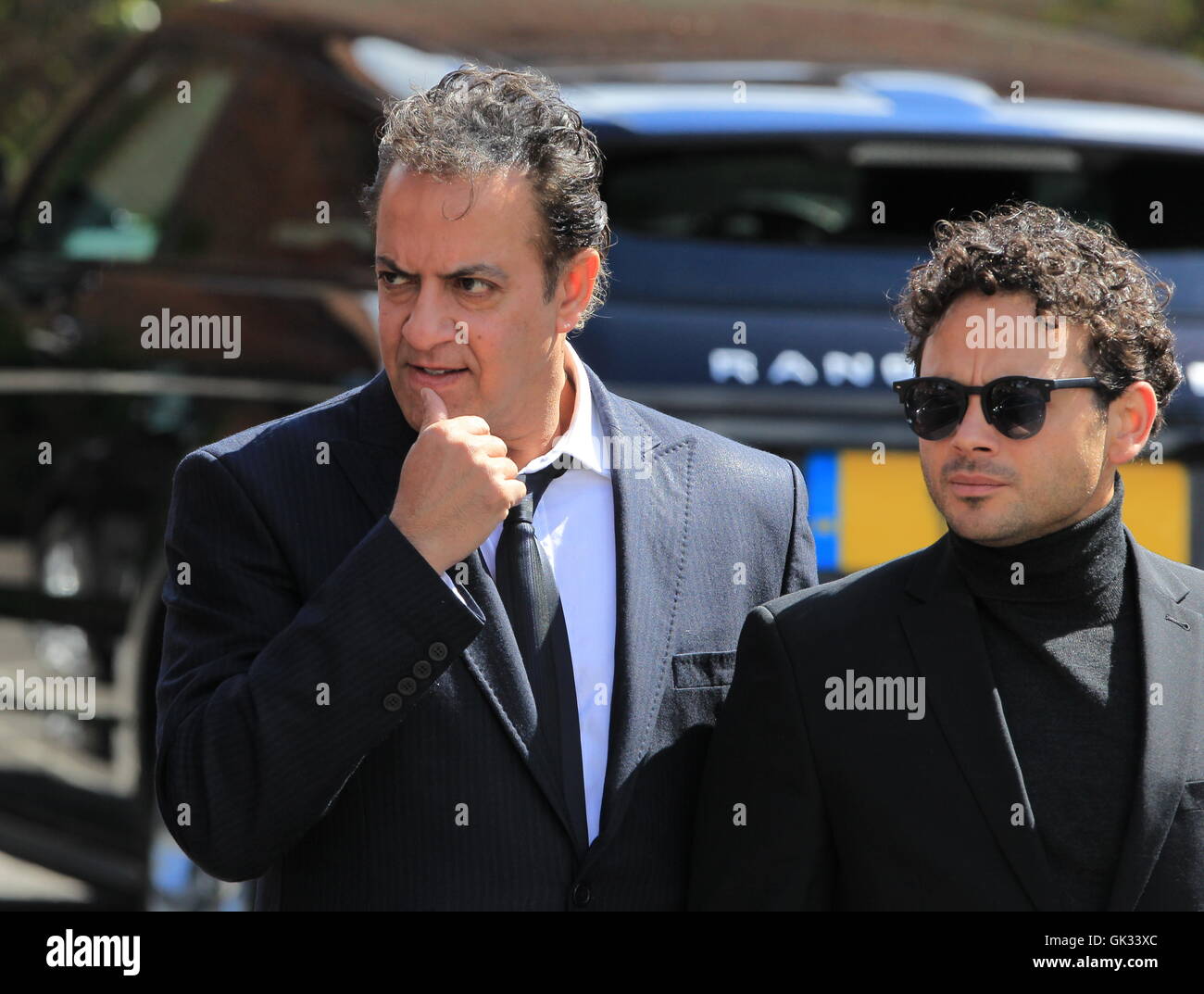 David Gest's funeral at Golder's Green Crematorium Featuring: Jimmi ...