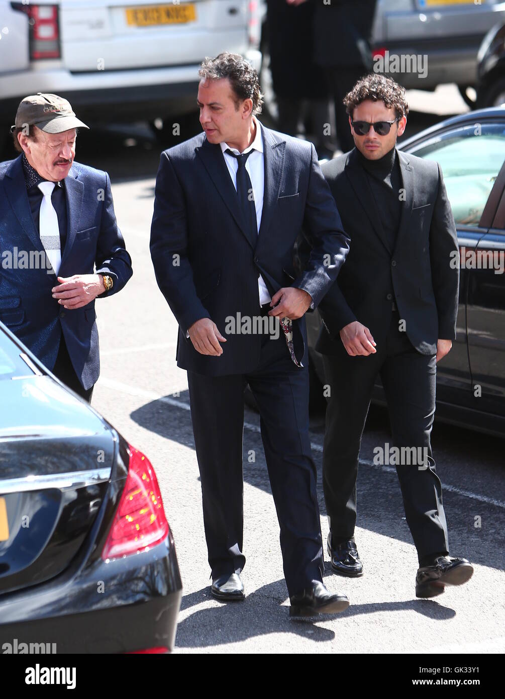 David Gest's funeral at Golder's Green Crematorium Featuring: Jimmi ...