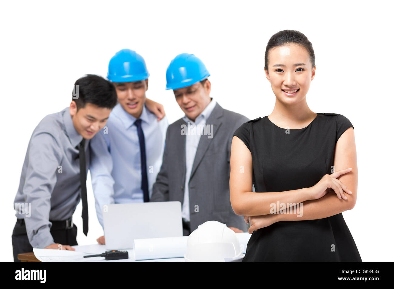 Architectural drawings design team research Stock Photo - Alamy