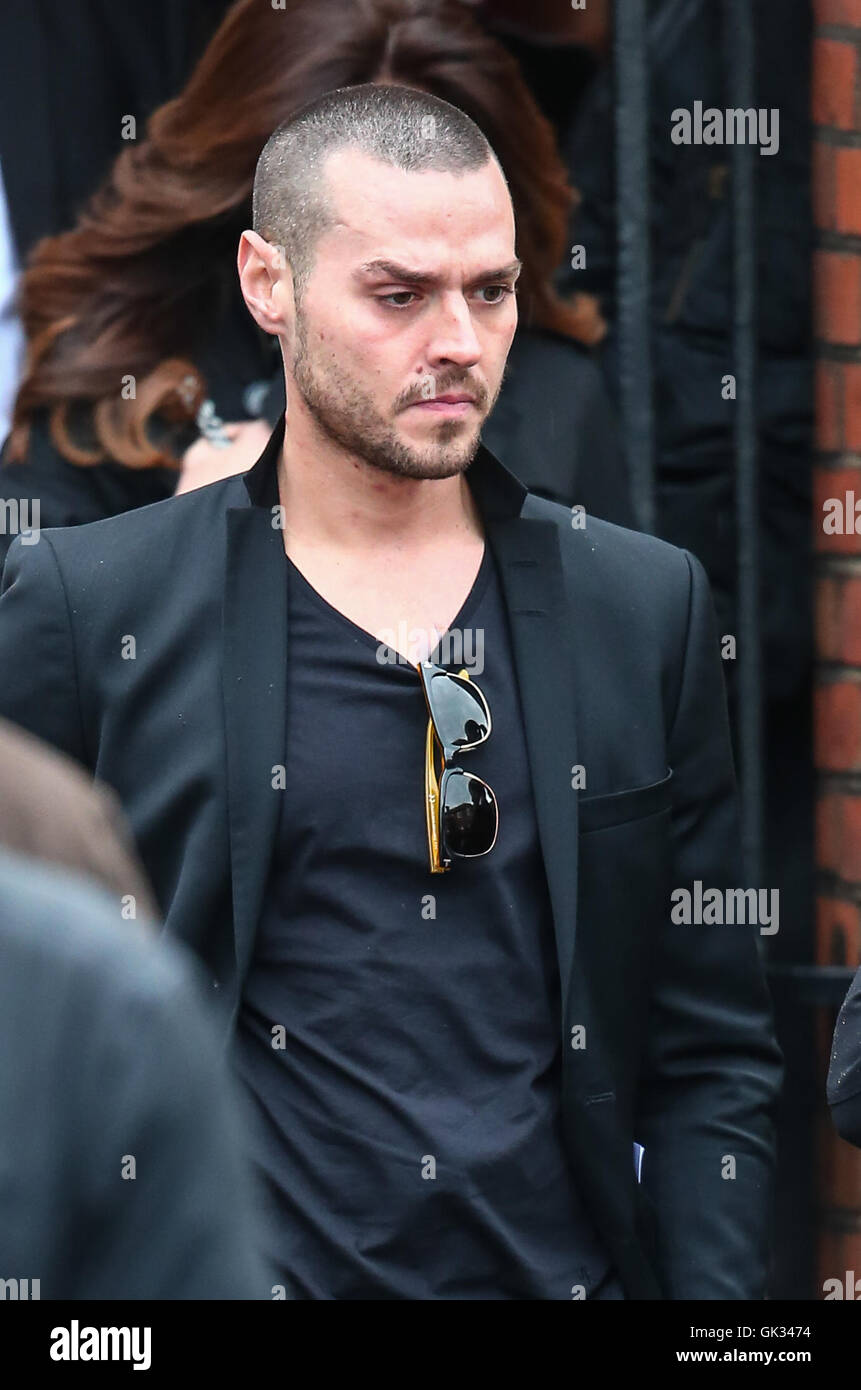 The funeral of David Gest at Golders Green Crematorium Featuring: Matt ...