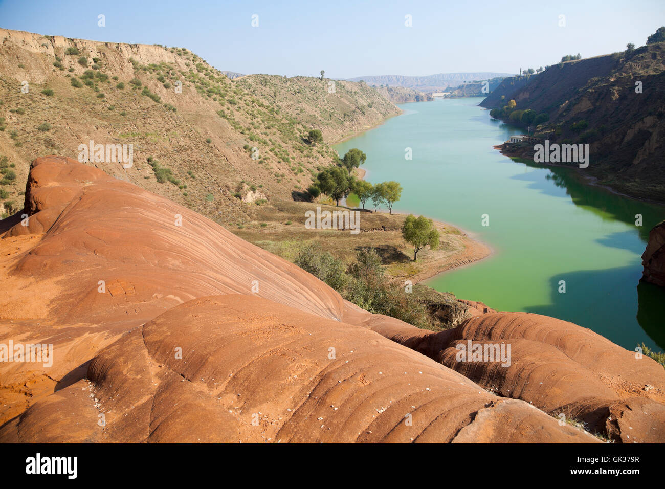 China Shaanxi Jingbian Valley of Waves Stock Photo - Alamy