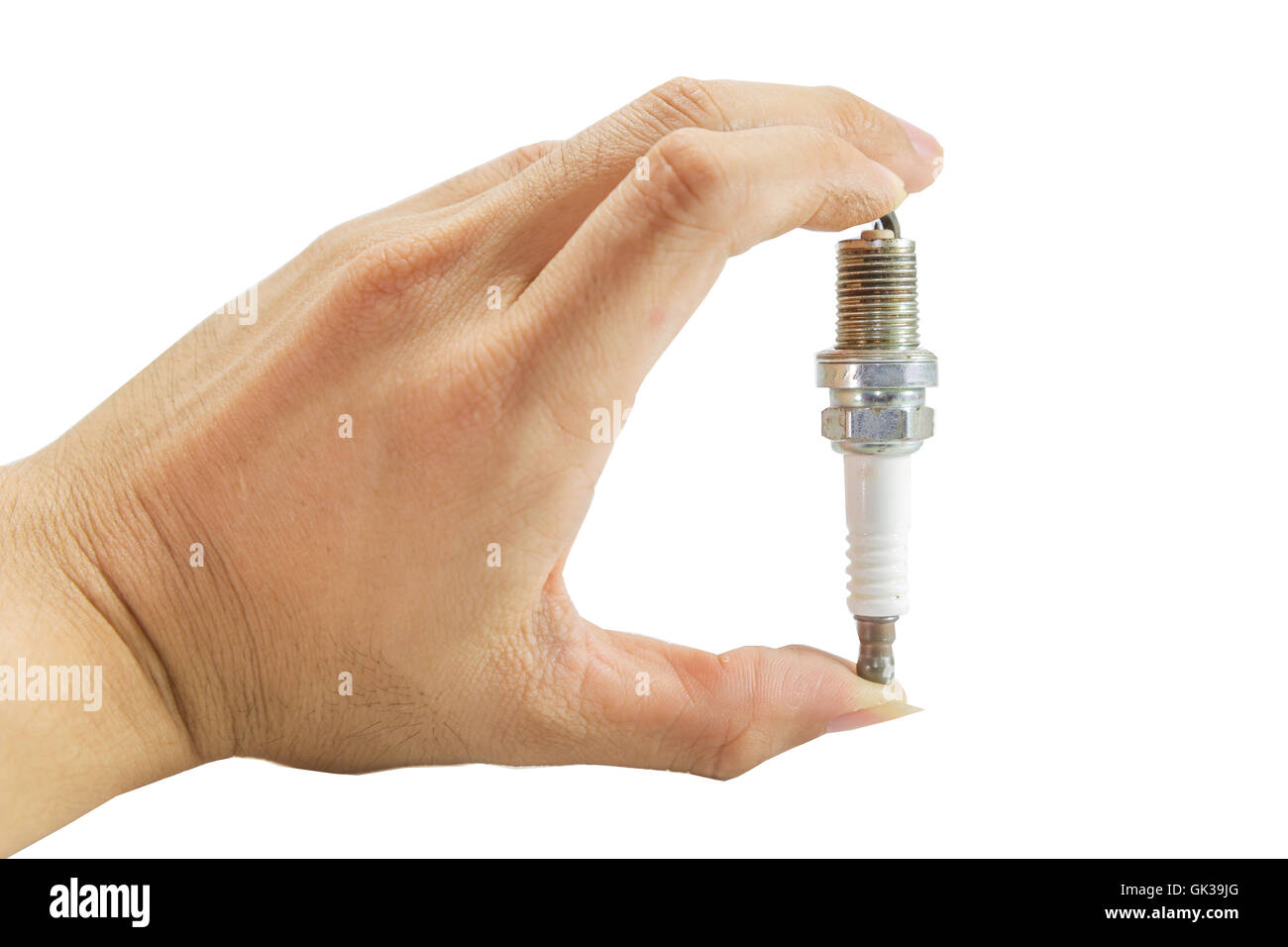 spark plug of the car in hand Stock Photo - Alamy