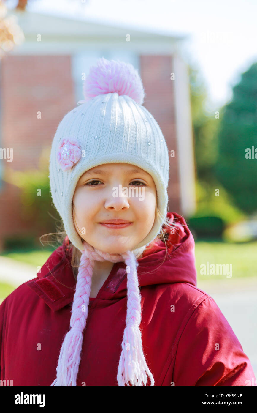 Spring beautiful little girl teen Stock Photo - Alamy