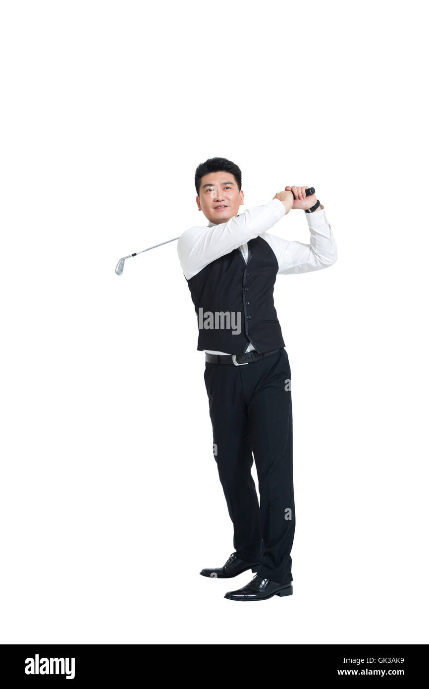Chinese man playing golf hi-res stock photography and images - Alamy
