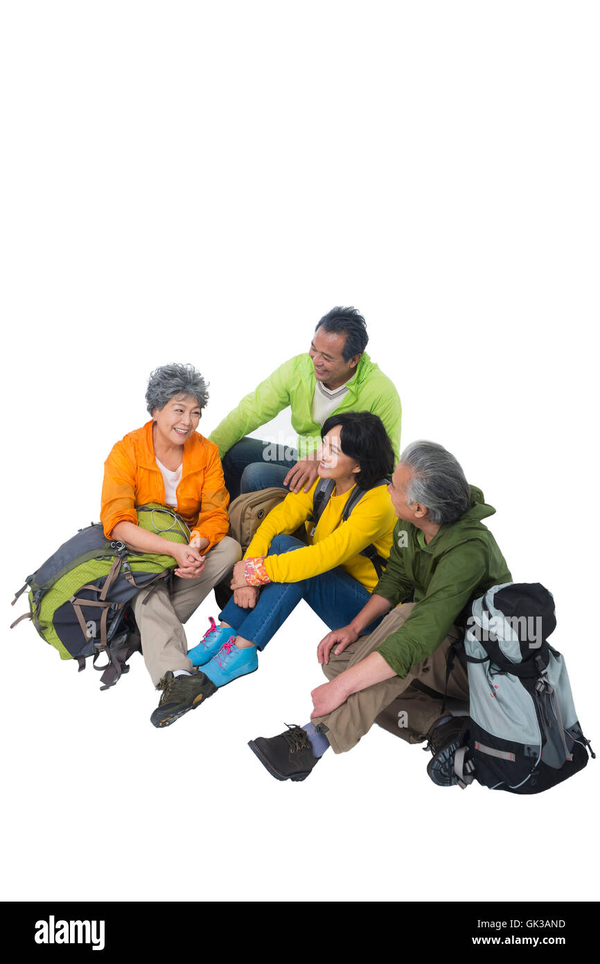 Four women sitting close together Cut Out Stock Images & Pictures - Alamy