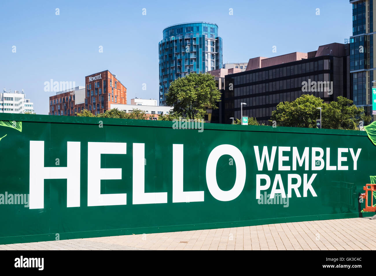 Hello Wembley Park sign, Wembley, Borough of Brent, London, England, U ...