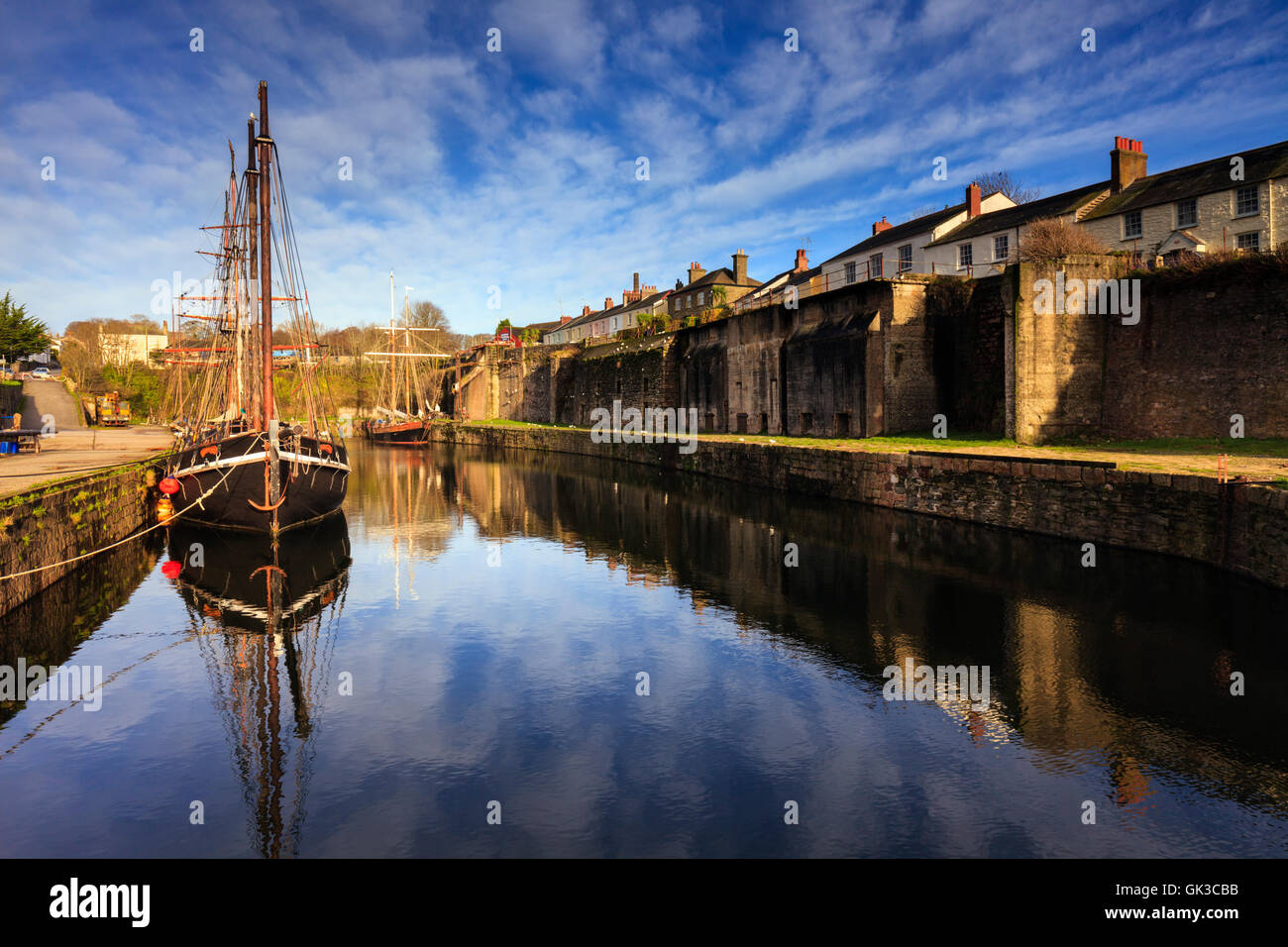 Tall Ships in Charlestown Harbour Stock Photo - Alamy