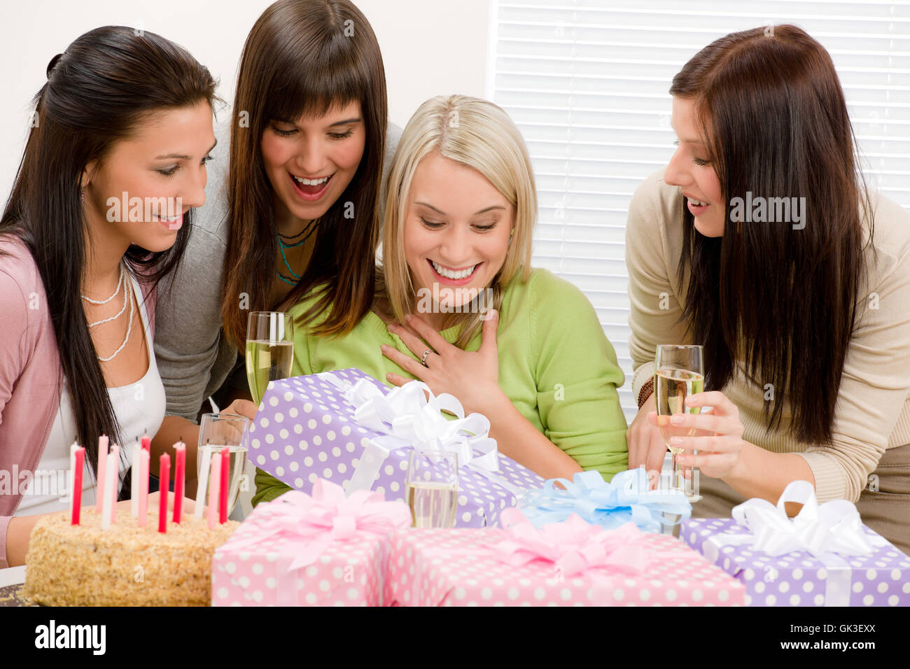 woman present party Stock Photo - Alamy