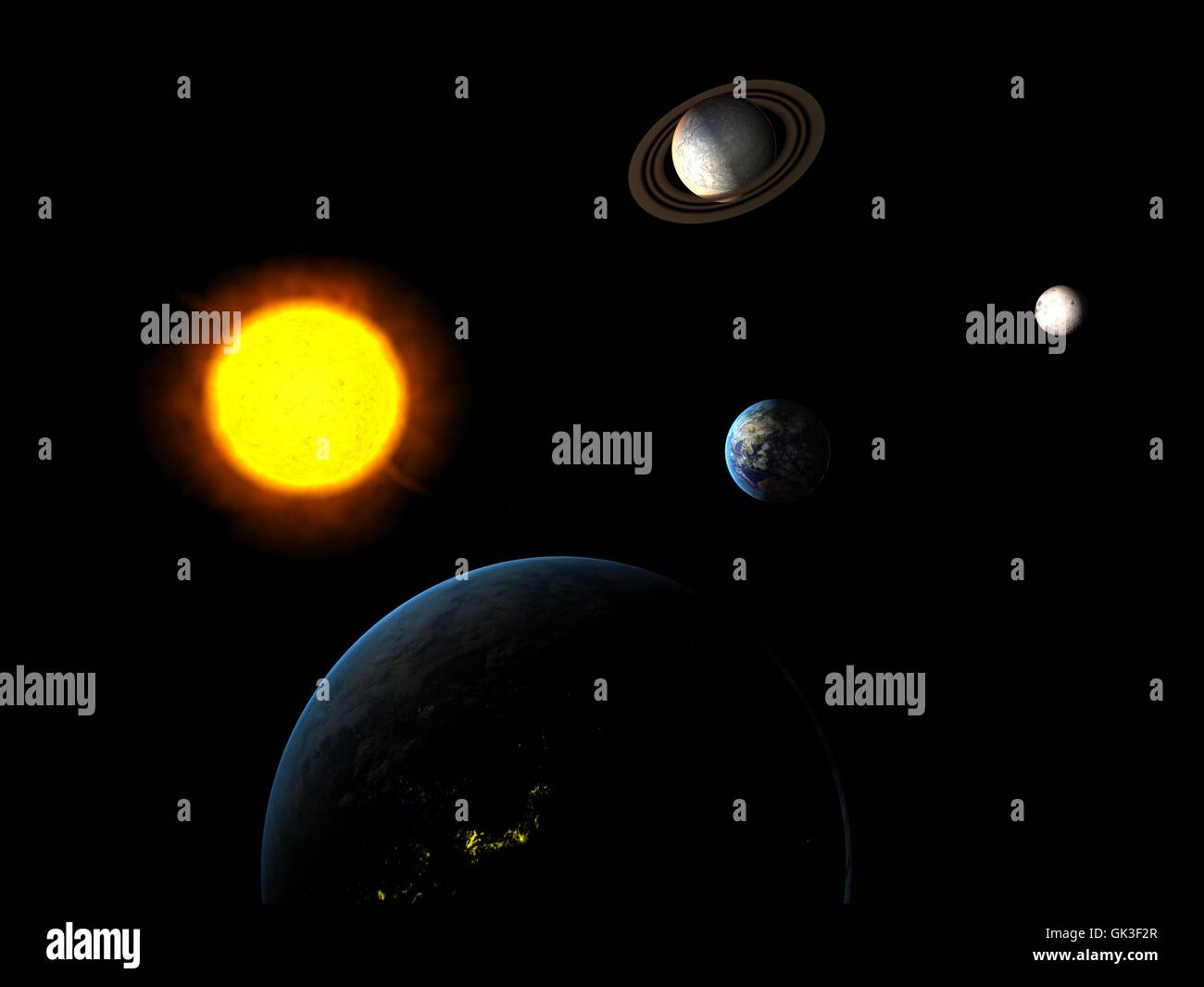 space universe moon Stock Photo - Alamy