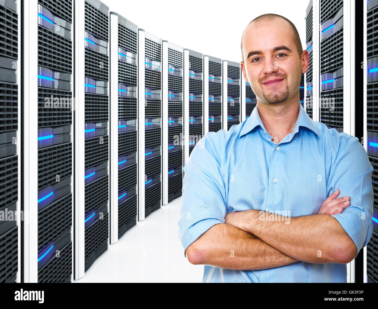 Black 3d server man hi-res stock photography and images - Alamy