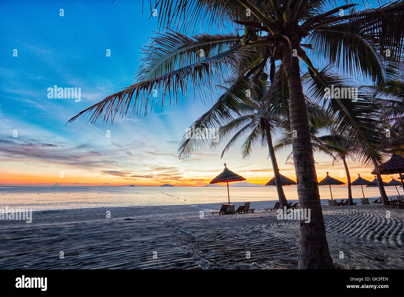 Cua Dai Beach at sunrise. Hoi An, Quang Nam Province, Vietnam Stock ...